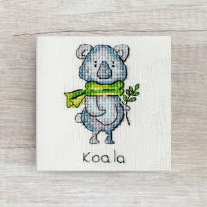 Koala Cross Stitch Pattern - Cross Stitch Funny Animal PDF Alphabet ...