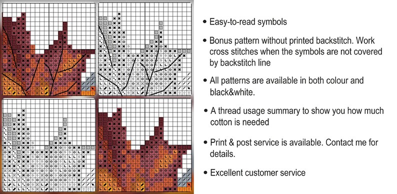 Cross Stitch Pattern Love Autumn Halloween Pumpkin and Fall - Etsy