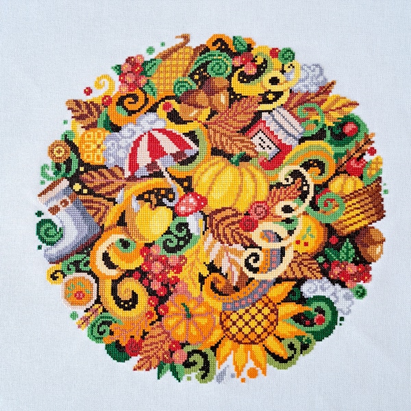 Autumn Cross Stitch Patterns - Etsy