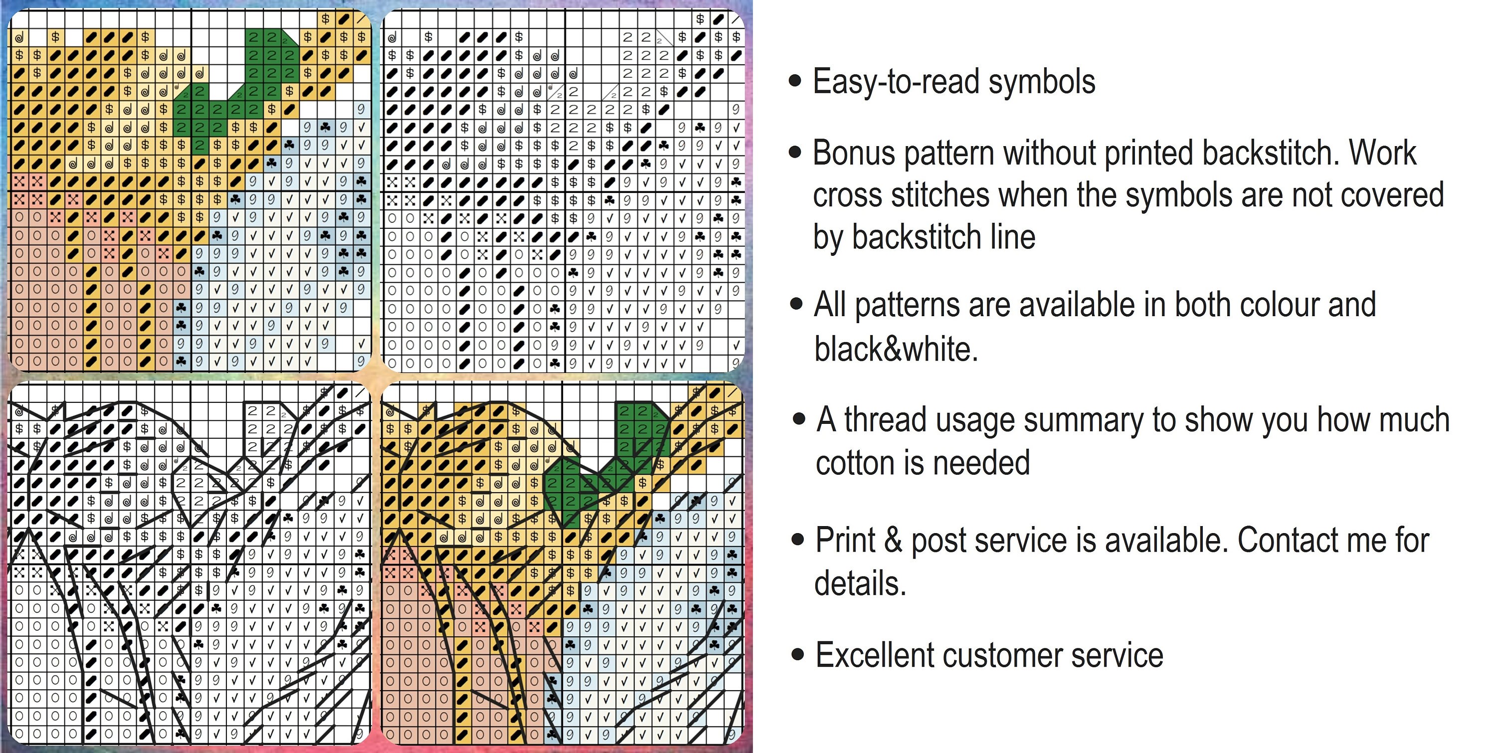 Spring Mood Modern Cross Stitch Pattern With a Cute Blonde | Etsy