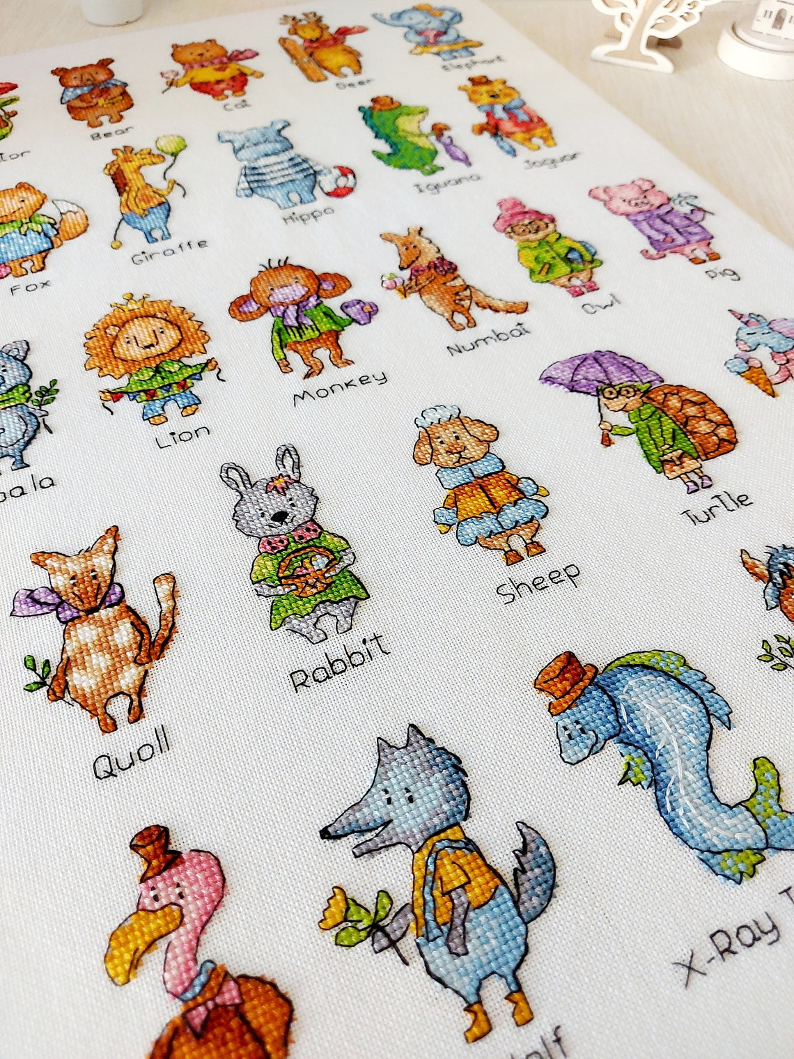 Funny Animal Alphabet Cross Stitch Pattern Cross Stitch Baby - Etsy