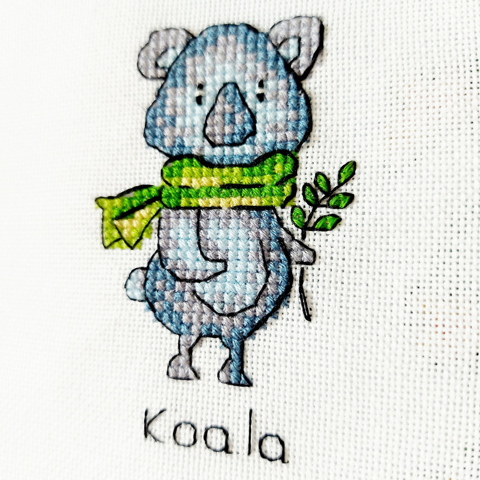 Koala Cross Stitch Pattern - Cross Stitch Funny Animal PDF Alphabet ...