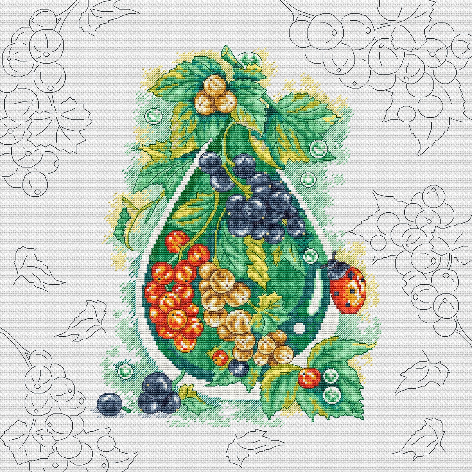 Ladybug Cross Stitch Pattern Cross Stitch PDF Pattern | Etsy