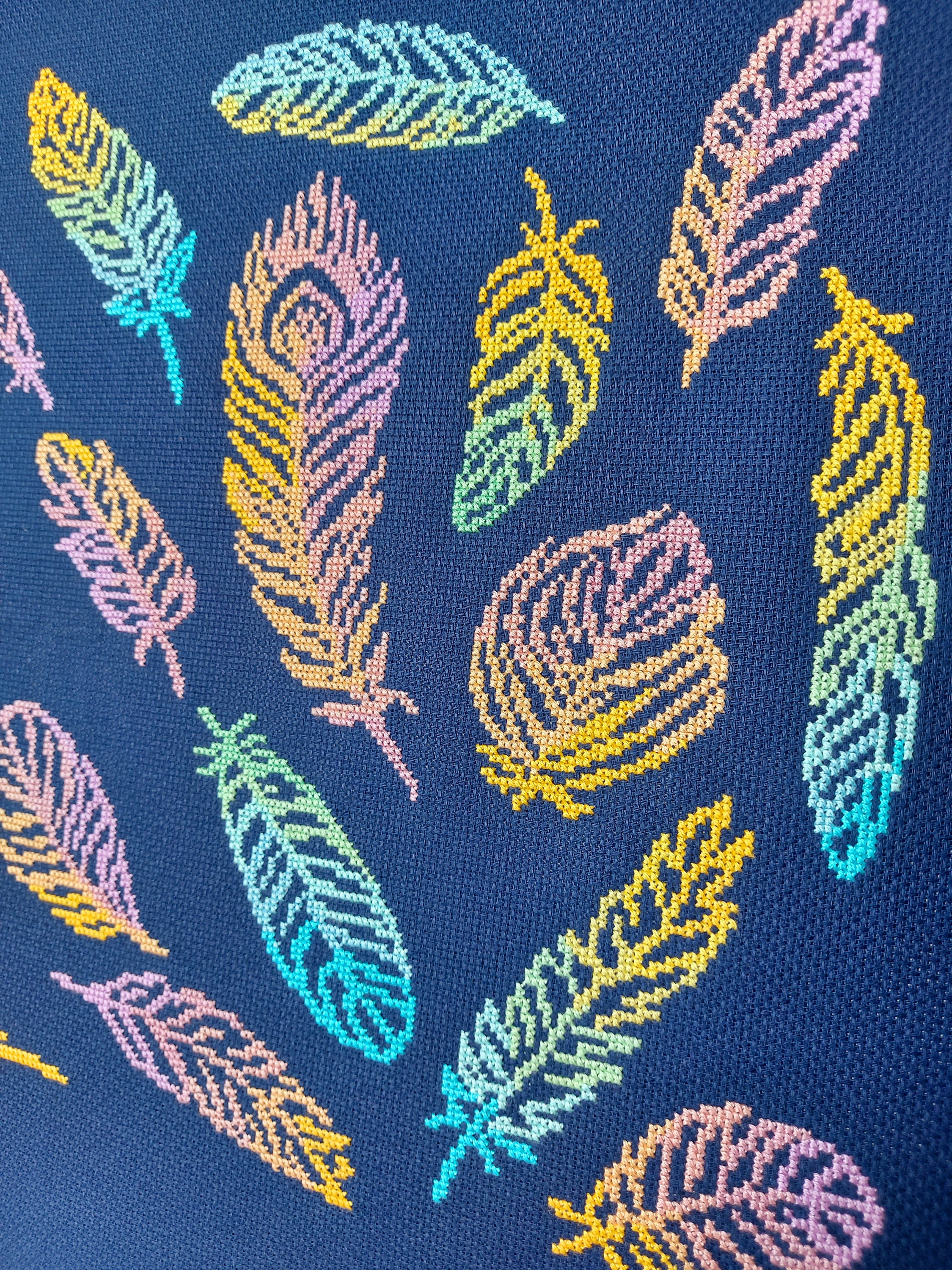 Feathers Cross Stitch Pattern PDF Cross Stitch Pattern - Etsy