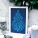 Christmas Tree Sampler Cross Stitch Pattern - Monochrome Cross Stitch ...