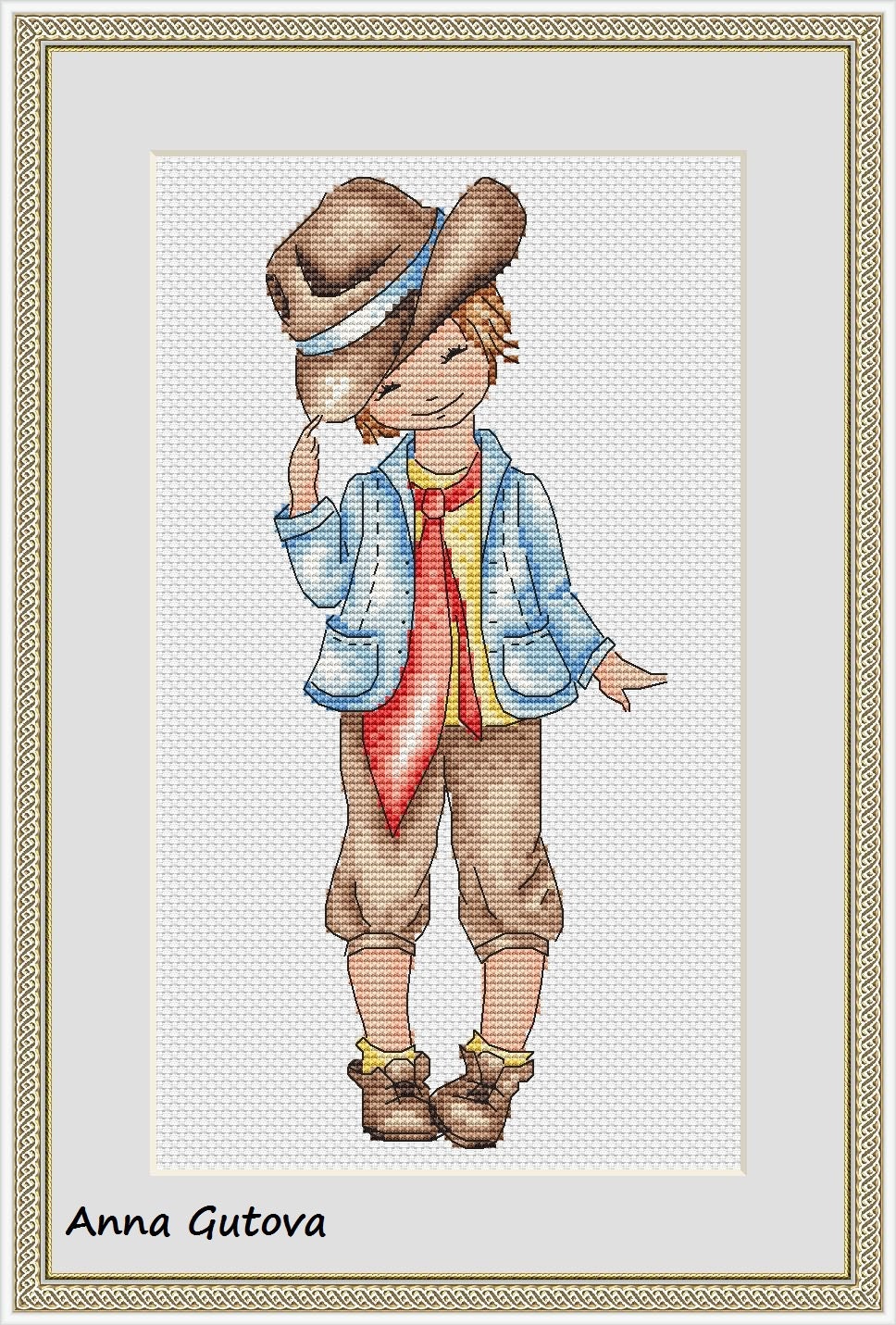 Together Forever Modern Cross Stitch Pattern With a Cute Boy and a Girl ...