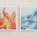Two Elements. Fire. Counted Cross Stitch Pattern With the Abstract ...