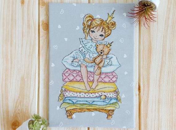 Princess and the Pea Cross Stitch Pattern Fairy Tale Birth - Etsy