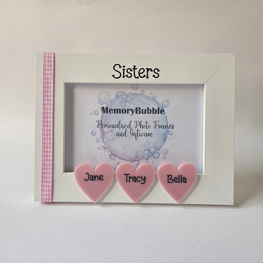 Personalised SISTERS Siblings Family Photo Frame Picture Keepsake Gift ...