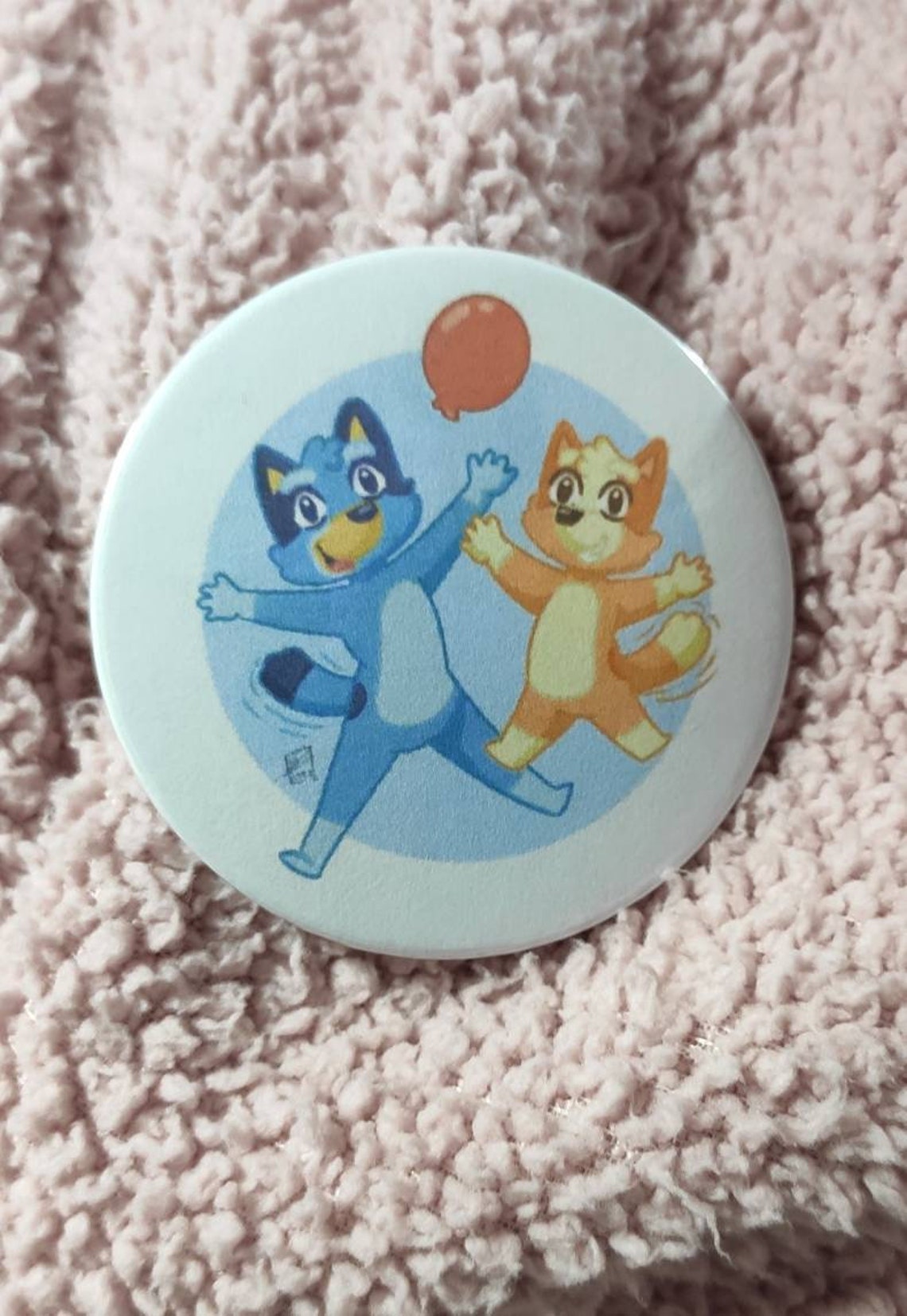 Bluey and Bingo Keepy Uppy Button, Badge, 57mm - Etsy