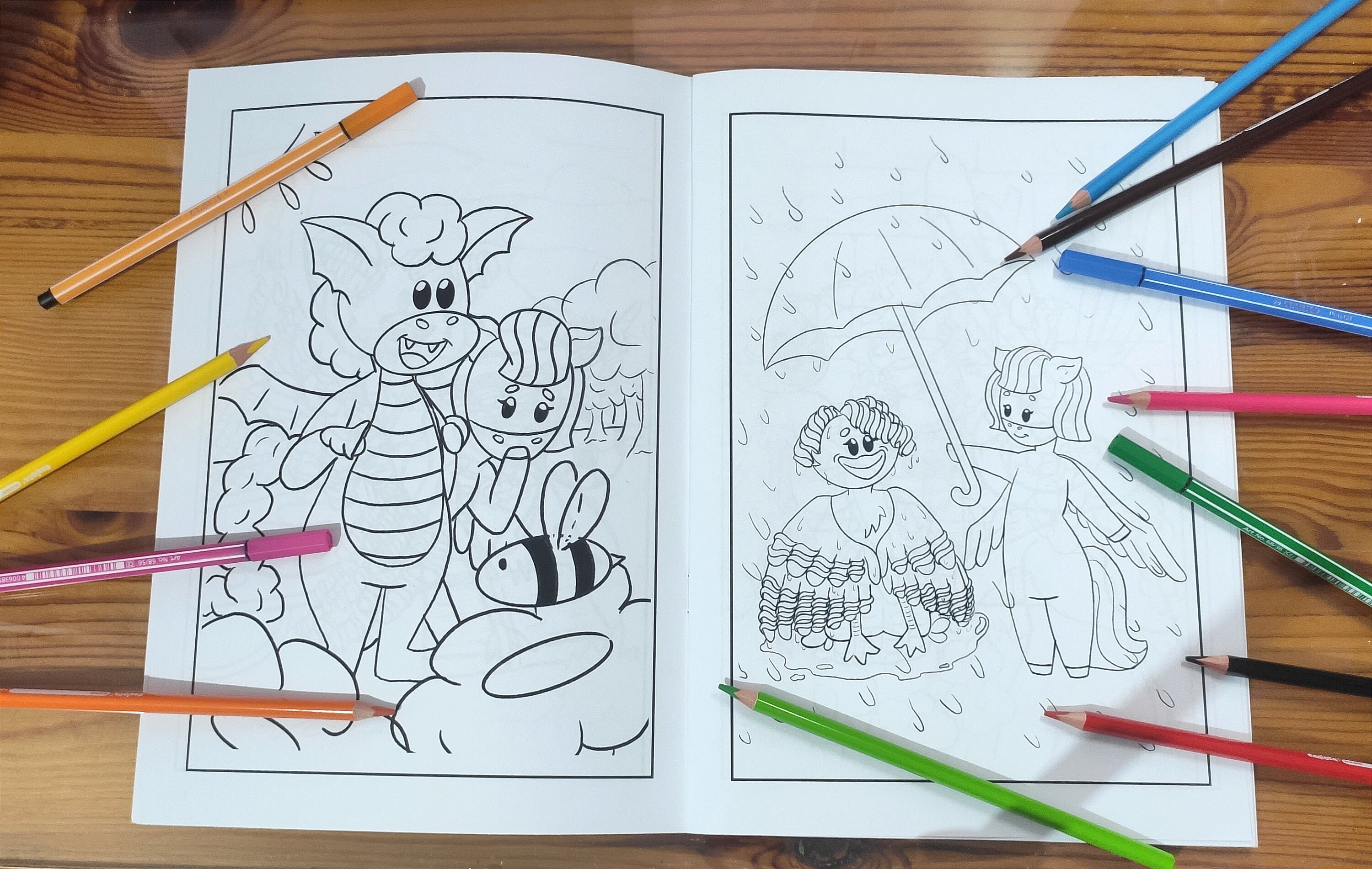 Milo and Friends Colouring Book, Children's Colouring Book, Mythical ...