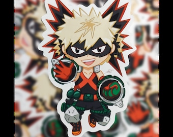 Heroes Anime, Student Bakugo Vinyl Sticker, My Water Resistant Hero ...