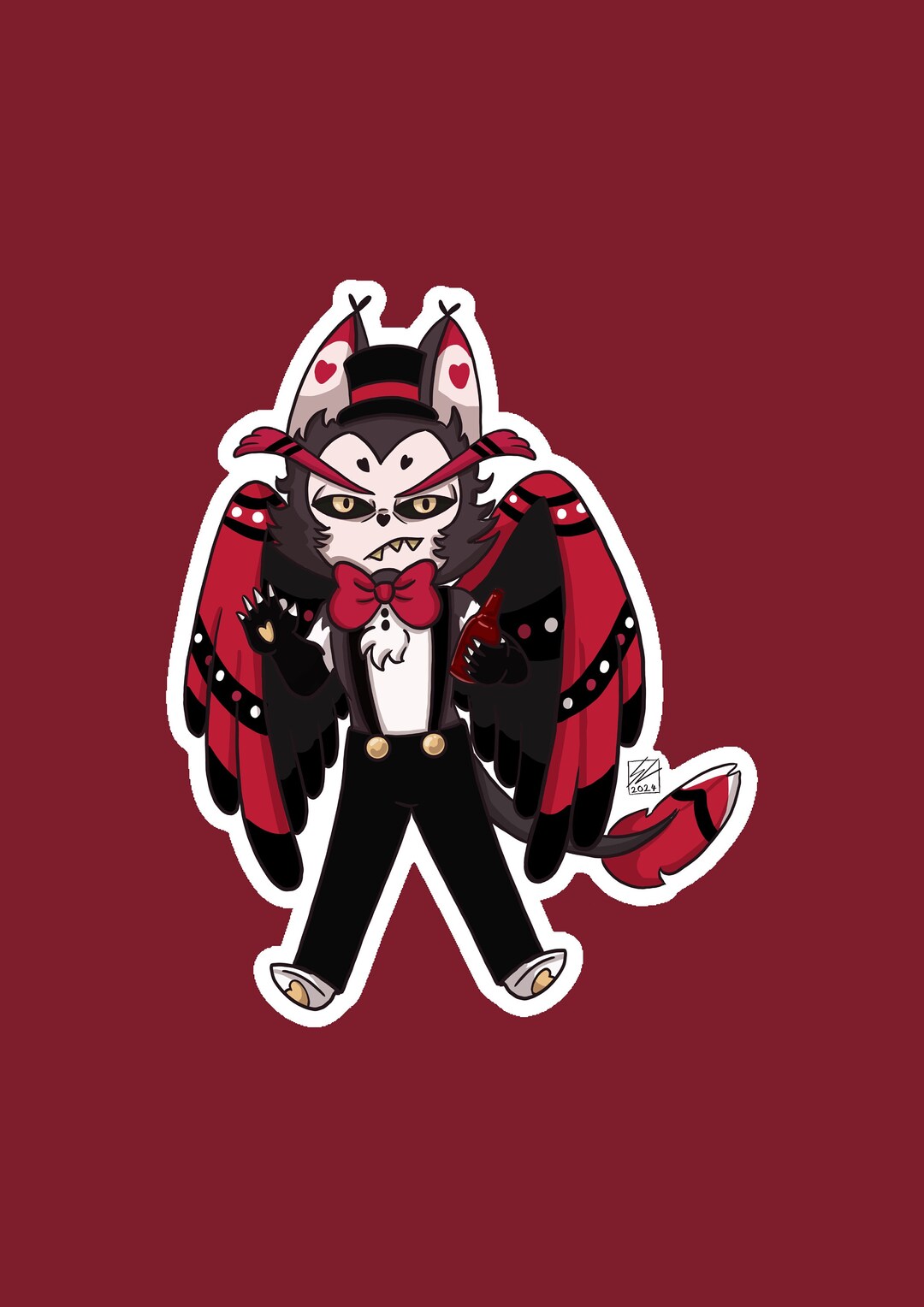 Hazbin Hotel - Husk Stickers - Etsy