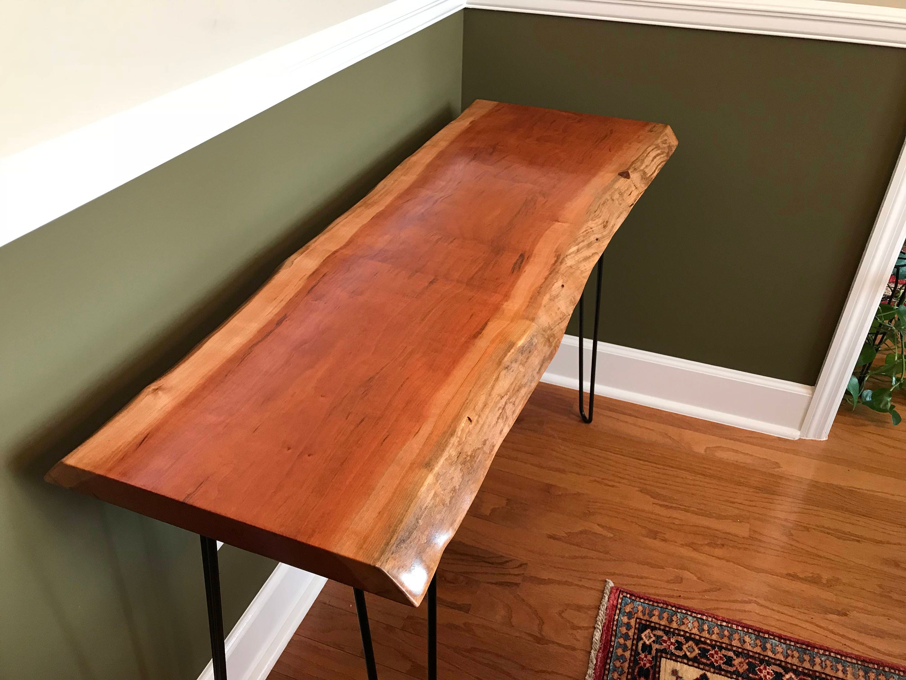 Live Edge Cherry Console Table - Etsy