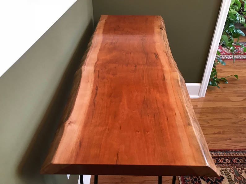Live Edge Cherry Console Table - Etsy