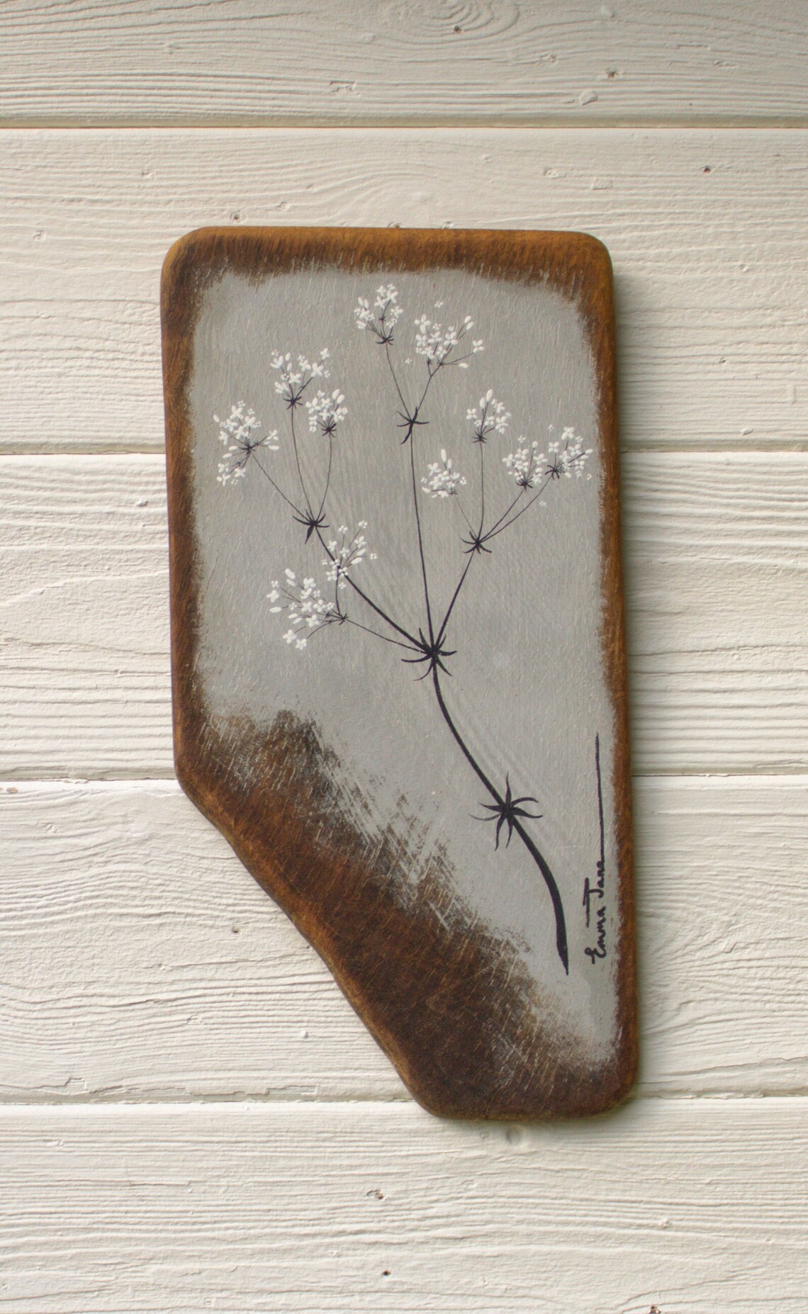 Small Hedge Bedstraw Light Grey Reclaimed Wood - Etsy