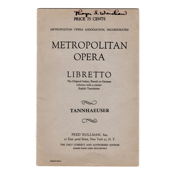 Metropolitan Opera - Etsy