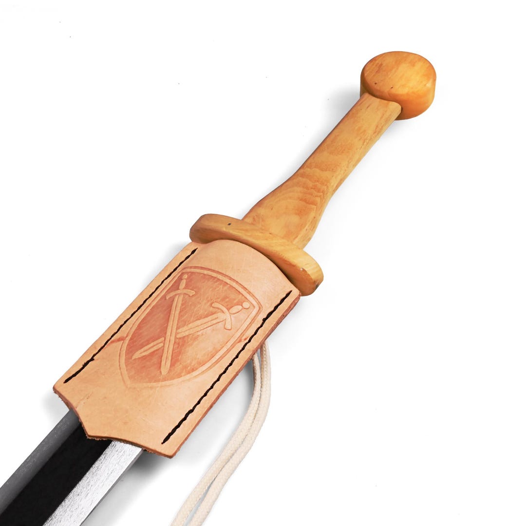Rudis Gladius Sword and Short Pendant Wood Leather 65 Cm Roman ...