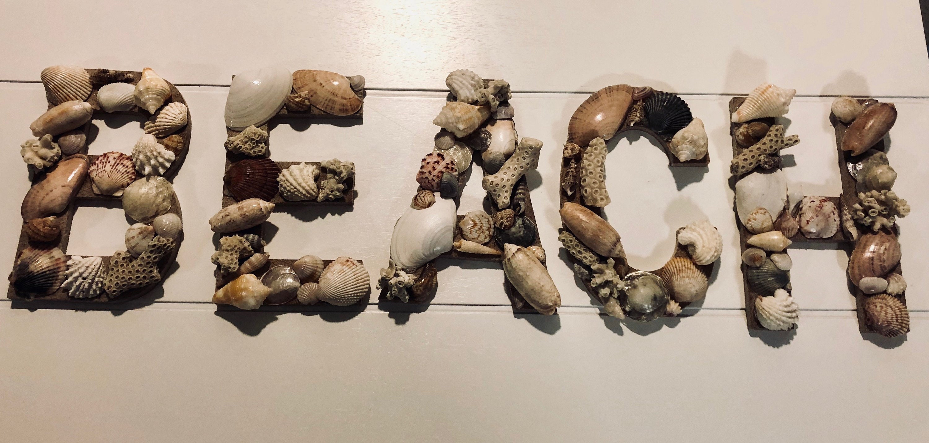 Handmade Wooden Seashell Words | Etsy