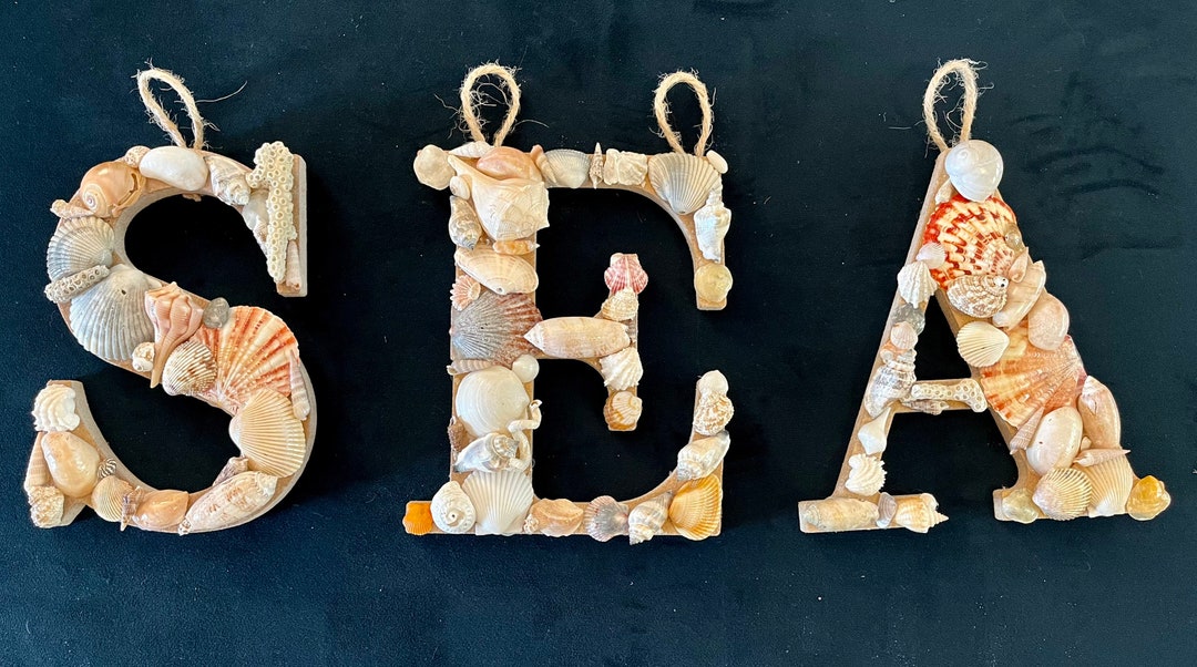 Handmade Wooden Seashell Words - Etsy