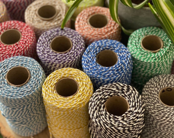 Coloured Jute Twine 20m Rolls, Rustic String for Weddings and Christmas ...