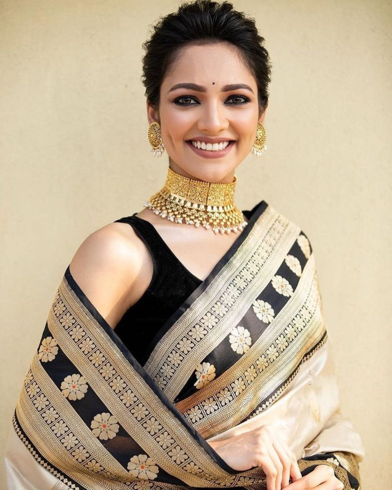 Cream Color Kanchipuram Silk Saree Silk Saree Soft Lichi - Etsy UK