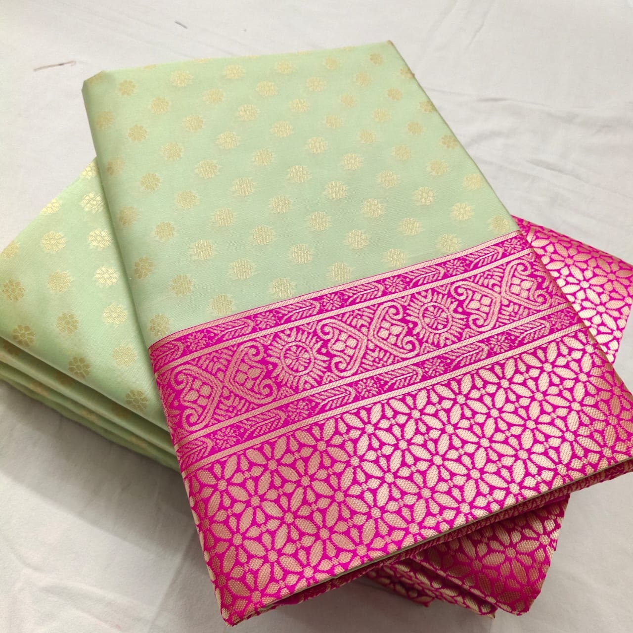 Pista Colour Kanchipuram Silk Saree Beautiful Rich Pallu and - Etsy