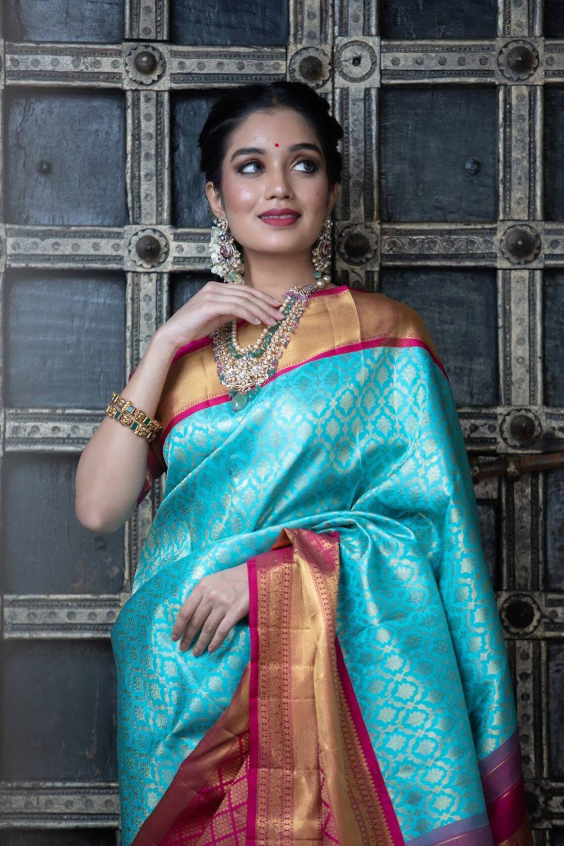 New Arrival Blue Color Soft Lichi Silk Saree With Exclusive - Etsy