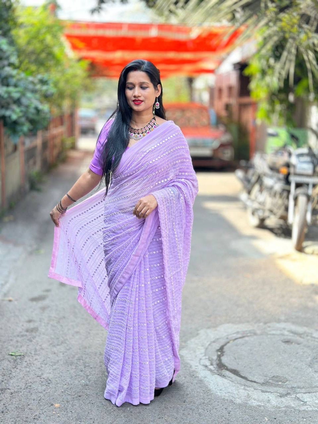 New Arrival Saree Dessigner Embroidery Work Saree Indian Wedding Saree ...