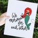 Printable Art, Love Puns, We Mermaid for Each Other, Printable Card ...