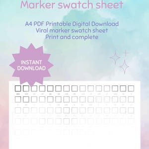 Chen Rui Alcohol Marker Swatch Sheet: 120 Color Chart (A4 PDF) - Etsy