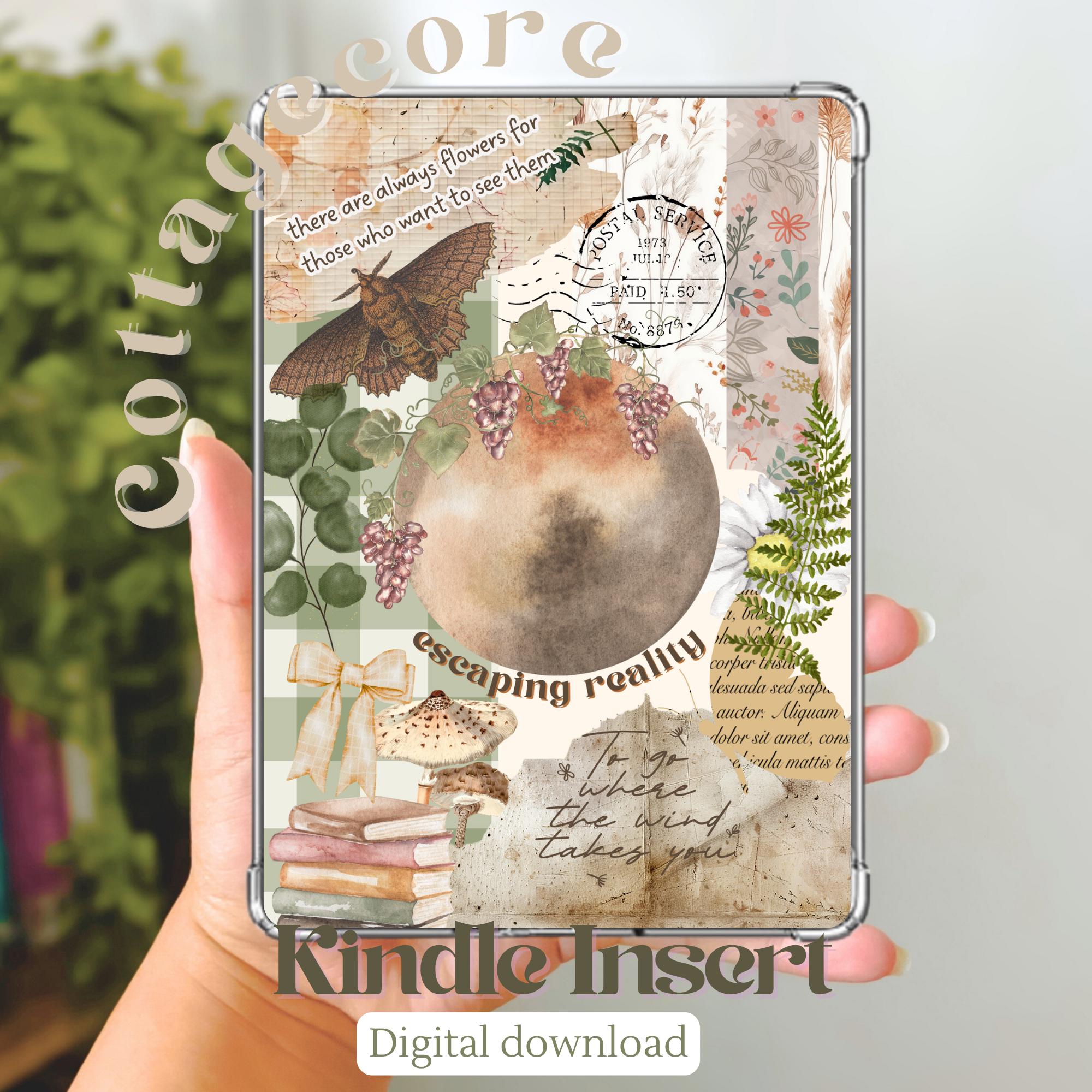 Cottagecore Kindle Insert | Cottagecore Kindle Case Insert | Moody Nature Kindle Background ...