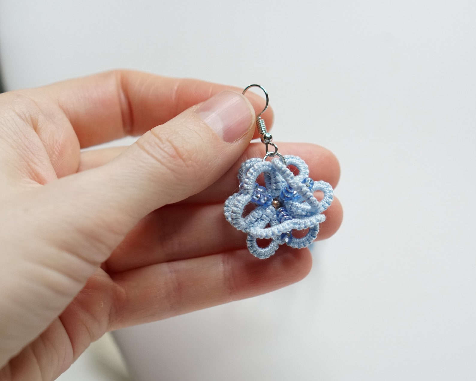 Needle Tatting PDF Pattern & Video Tutorial of Light-blue | Etsy