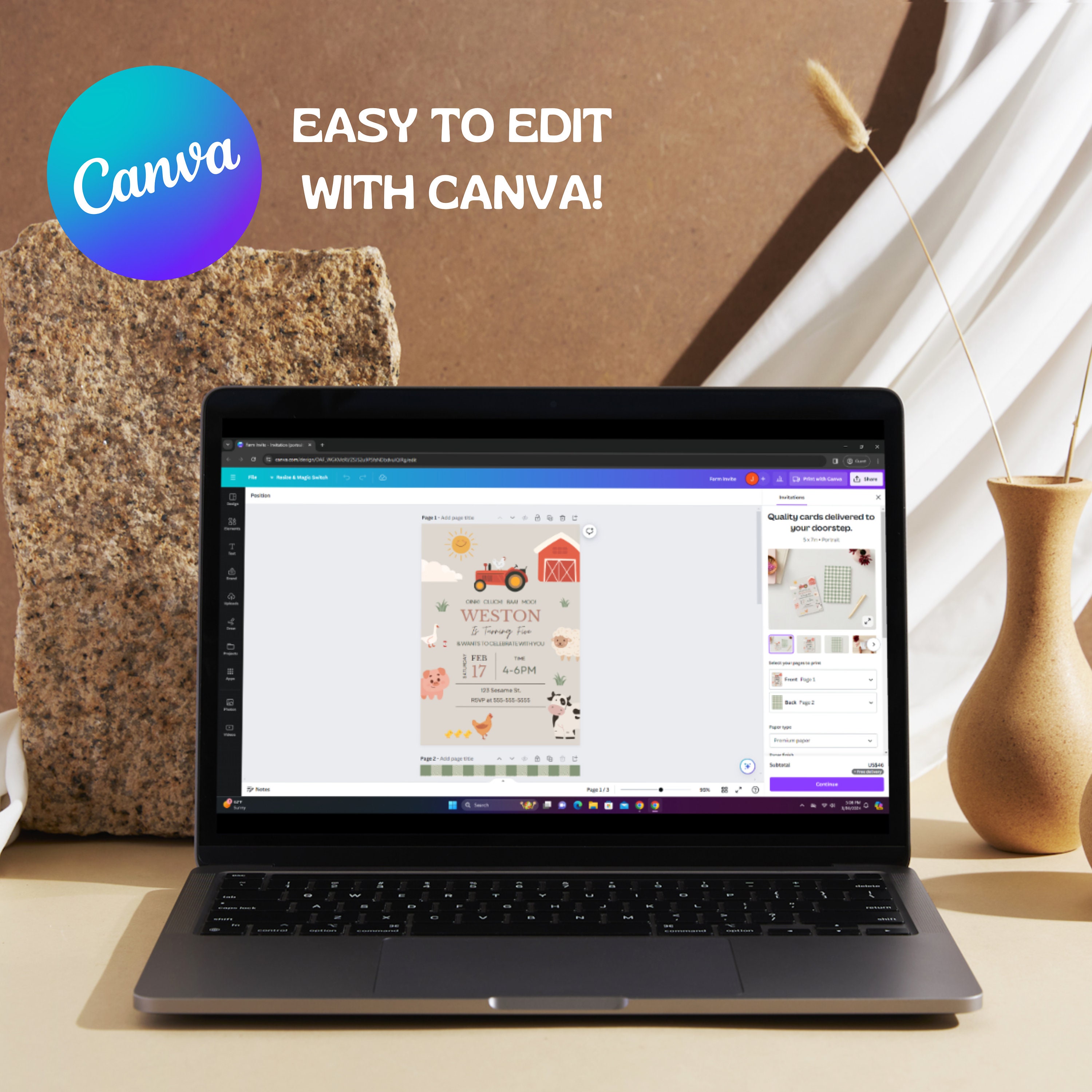 Fourth Wing Inspired Birthday Invitation | Instant Download | Editable ...