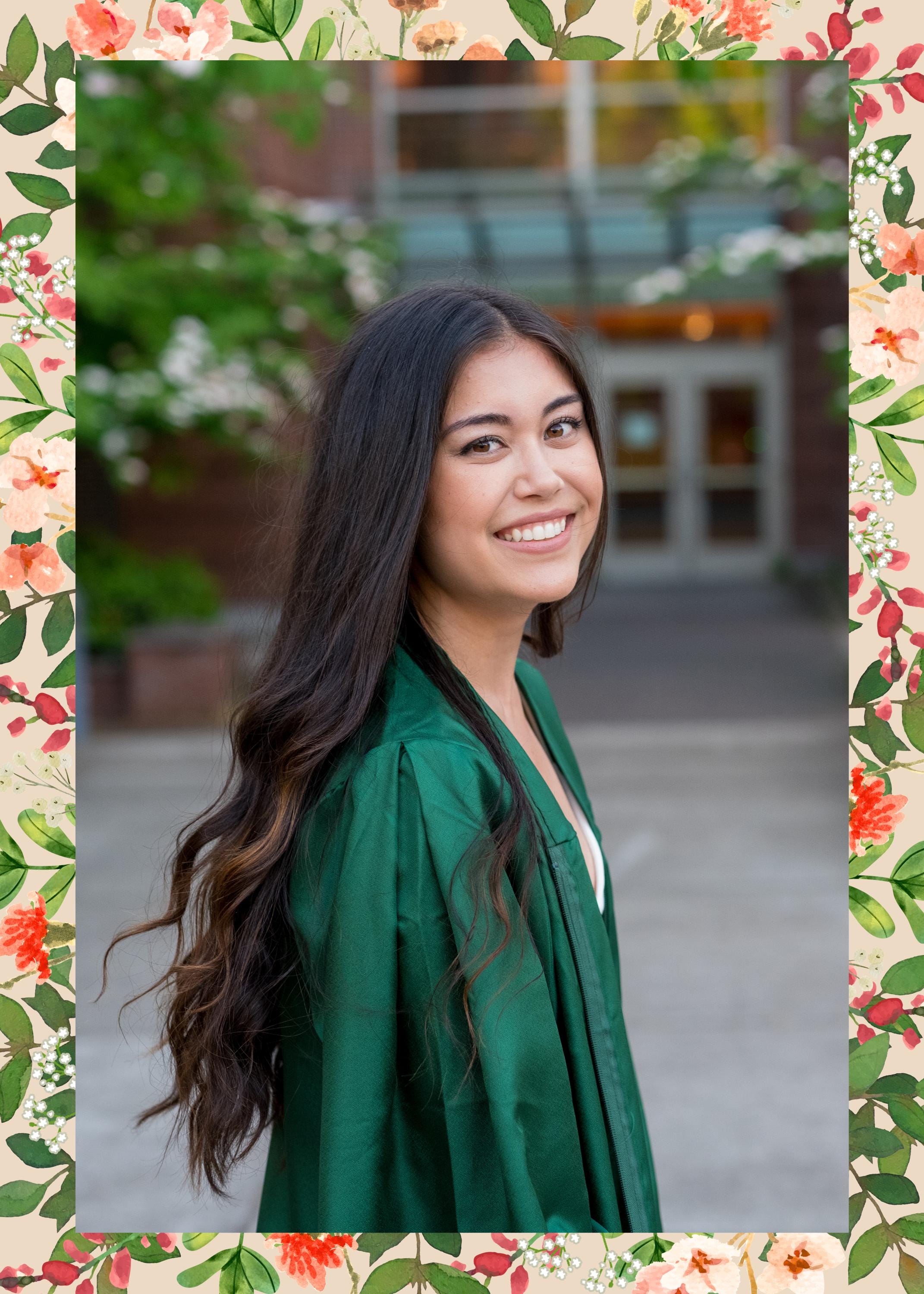 Graduation Party Invitation - Wildflower Floral Portrait | Printed ...
