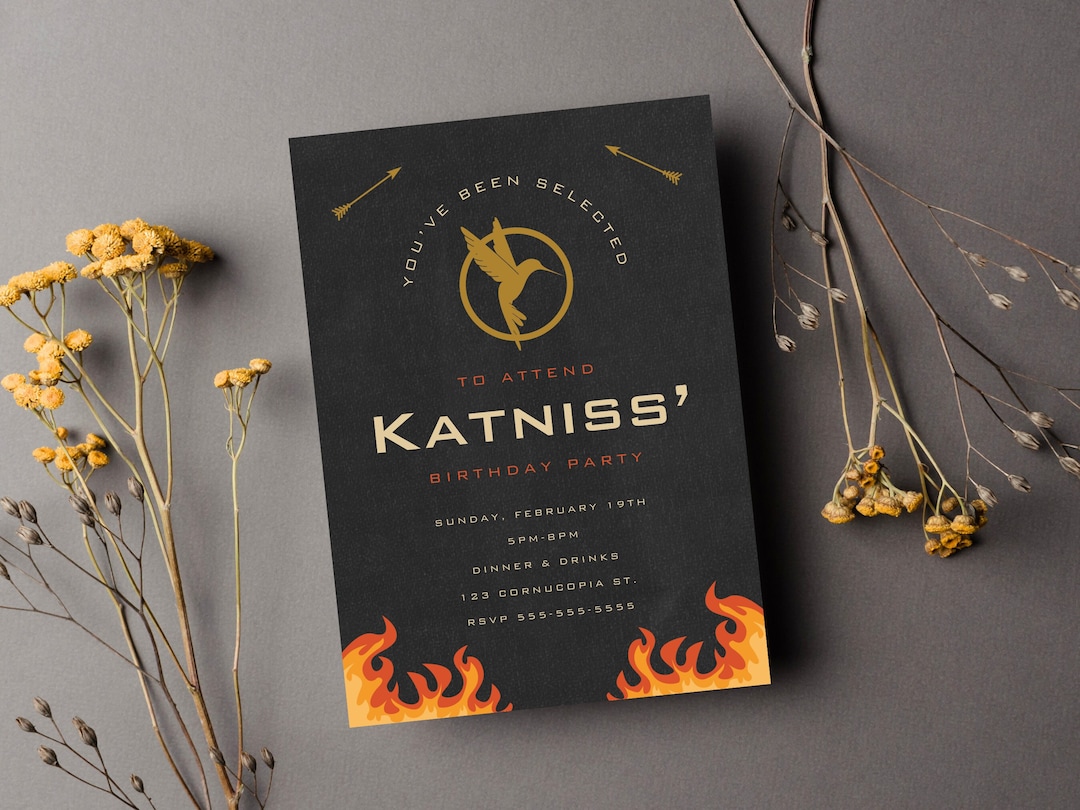 Hunger Games Inspired Birthday Invitation | Instant Download | Editable ...