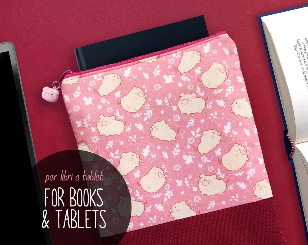 Book Sleeve With Pigs, Tablet Pouch With Zipper for iPad Mini 7, Onyx ...