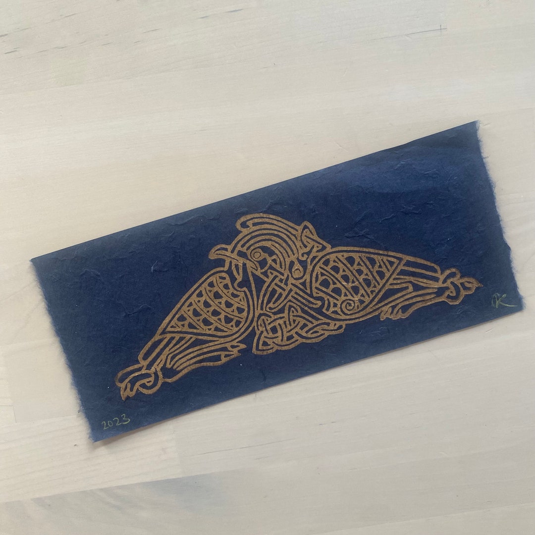 Book of Kells Mini Linocut Print 2 - Etsy