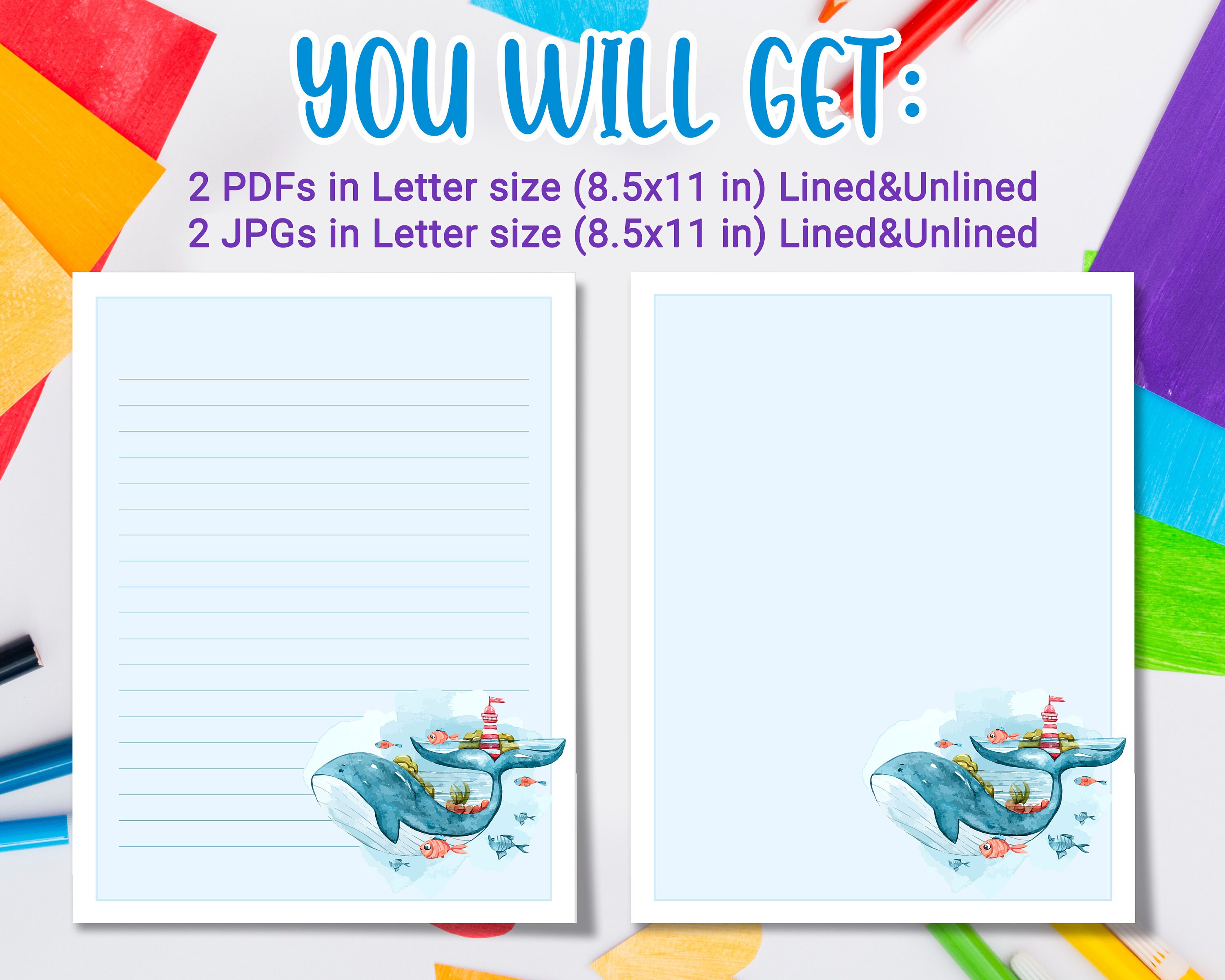 Printable Stationery for Kids Printable Letter Writing With - Etsy