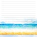 Printable Stationery Lined Paper, Summer Background With Beach in ...