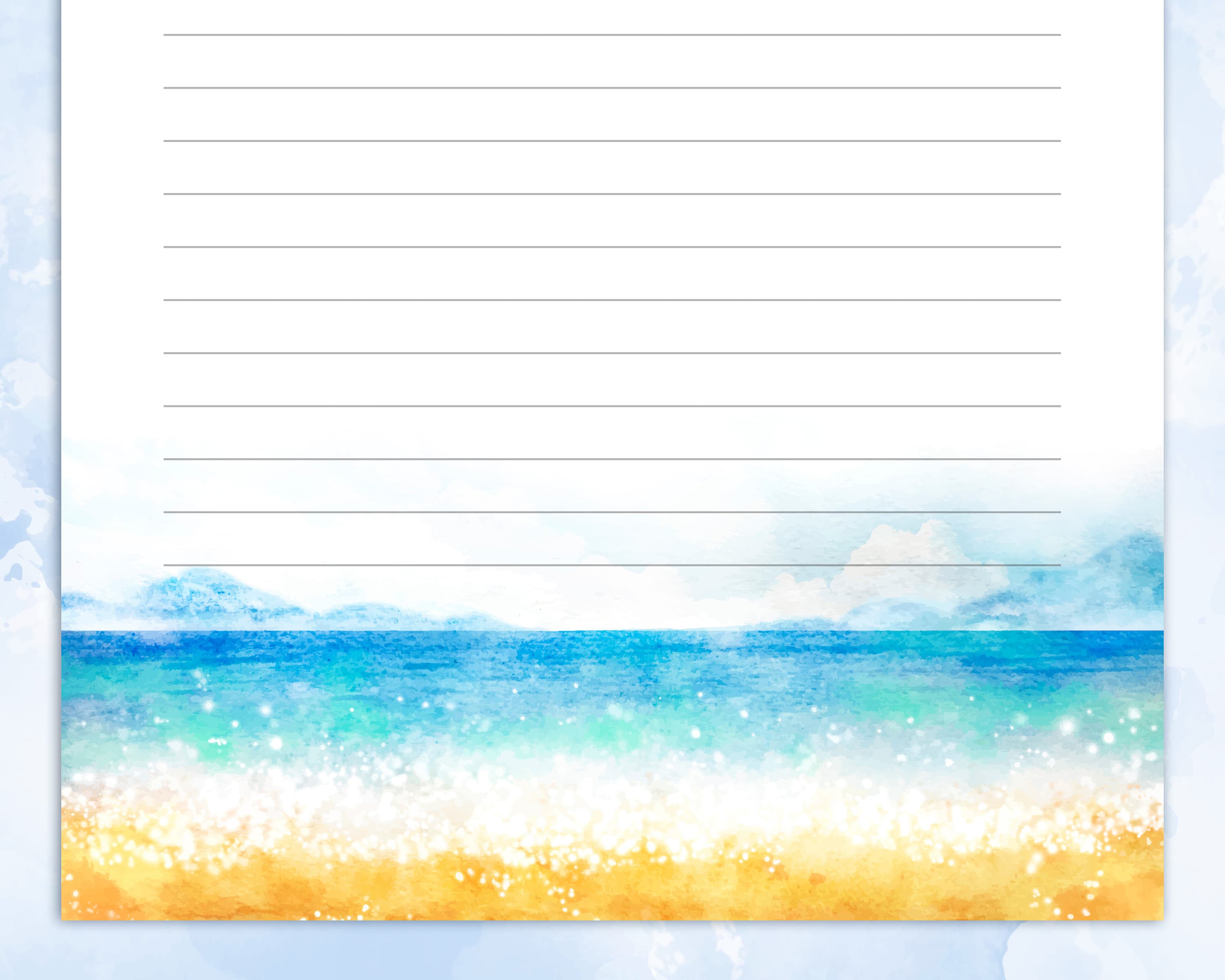 Ocean Stationery Printable