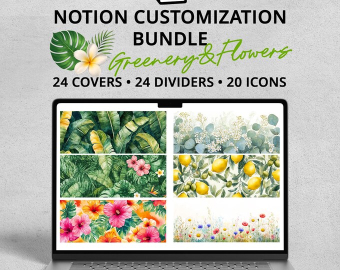 Notion Custom Package With Summer Lily Flower Theme, Notion Templete ...