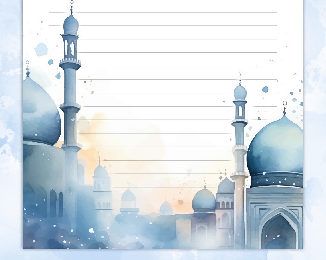 Printable Stationery Paper Ramadan Kareem, Printable Writing Paper With ...