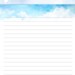 Printable Stationery Lined Paper, Summer Background With Beach in ...