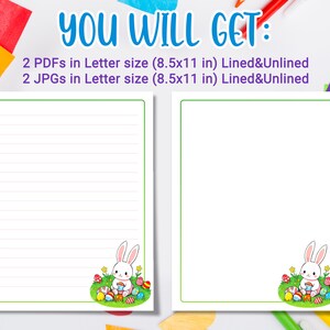 Printable Stationery for Kids, Printable Writing Paper With a Cute ...