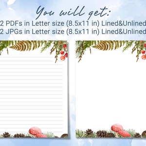 Autumn Printable Stationery, Printable Writing Paper With Gentle Autumn ...