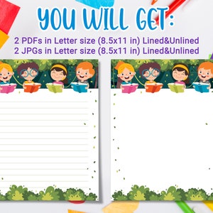 Printable Stationery for Kids, Printable Writing Paper With Fun ...