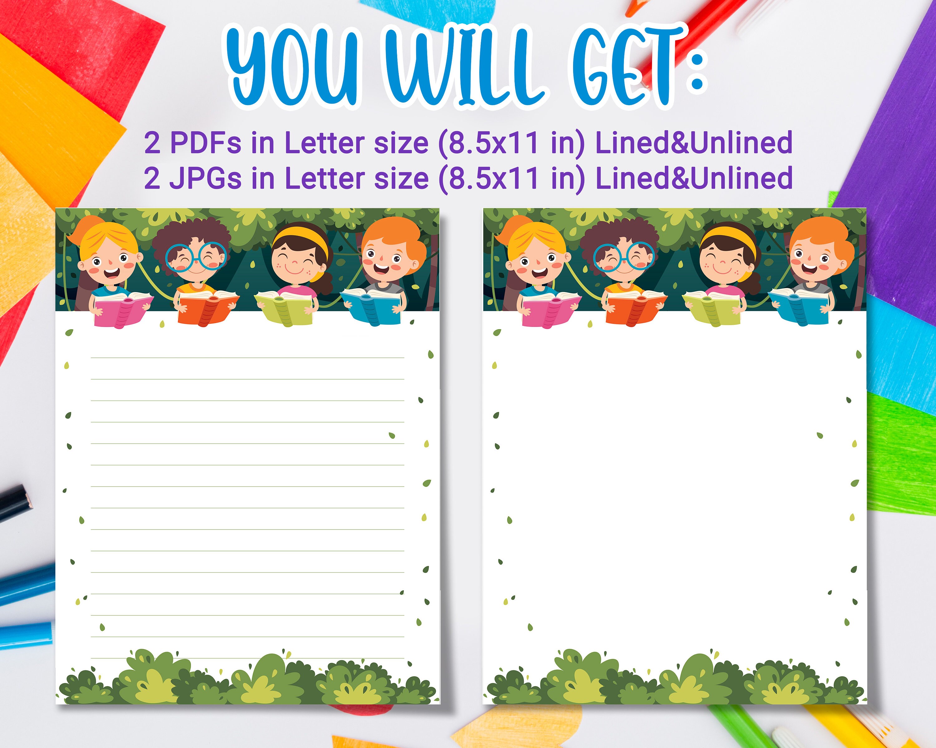 Printable Stationery for Kids, Printable Writing Paper With Fun ...