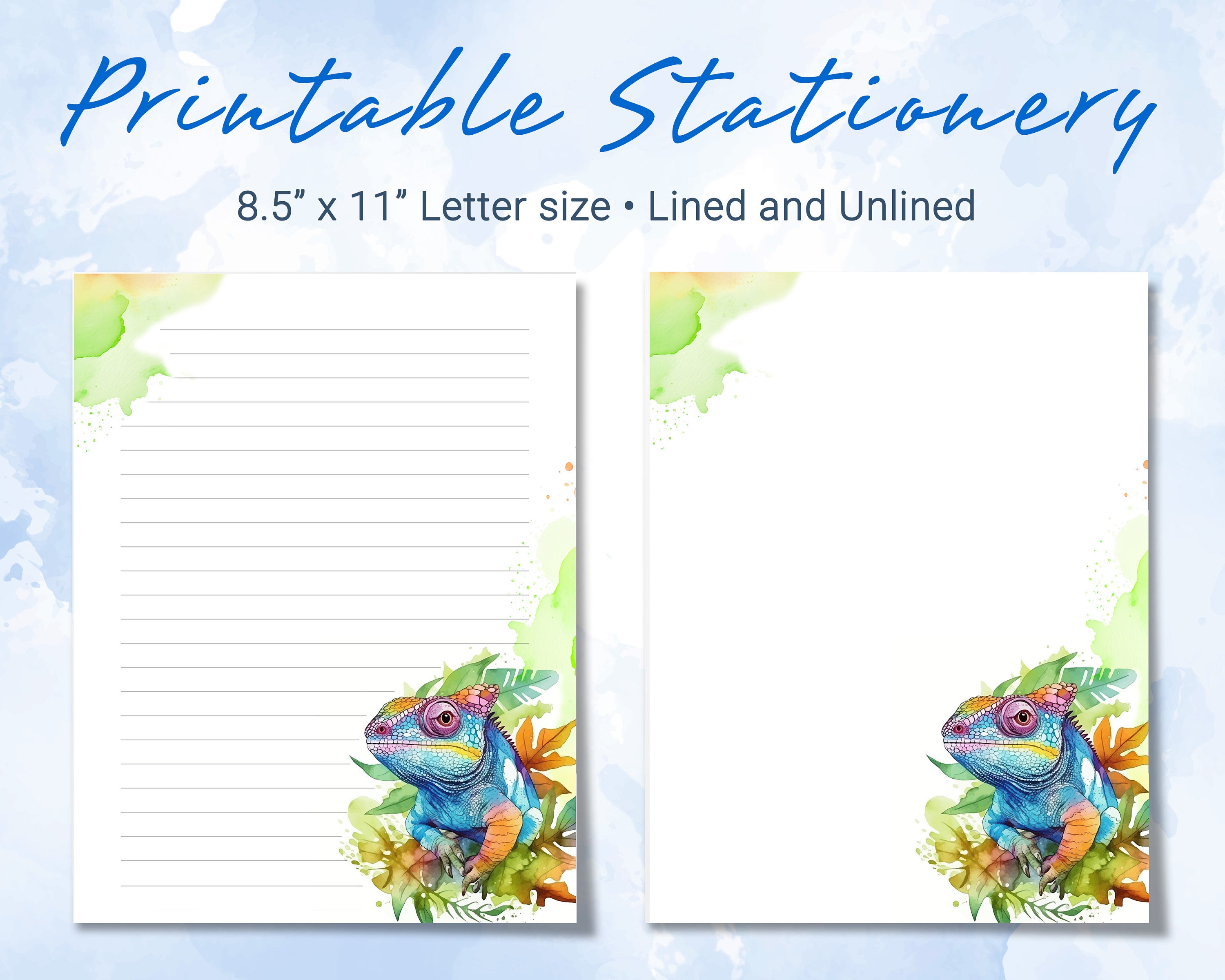Printable Stationery Lined Paper, Printable Writing Paper With a ...