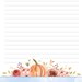 Pumpkin Printable Stationery, Printable Writing Paper in Autumn ...
